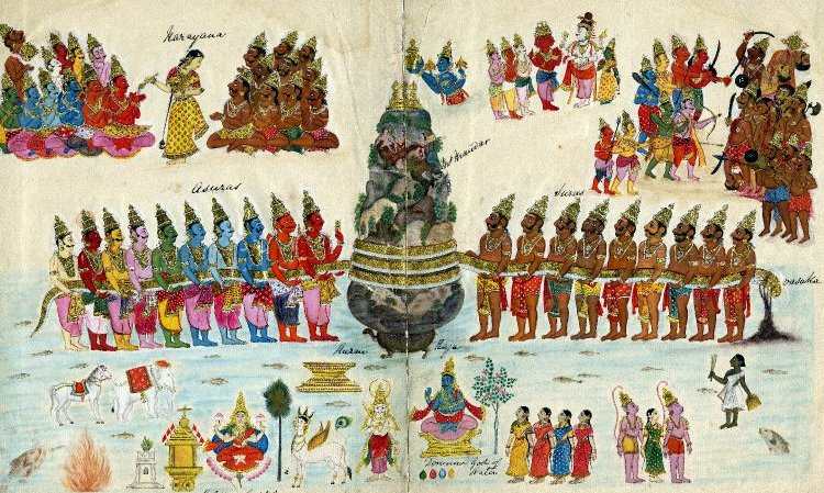 Churning of the Ocean: The Myth and its Yogic Interpretations | Sahapedia